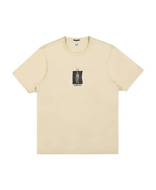 C.P. COMPANY Logo-print Cotton T-shirt - Nude