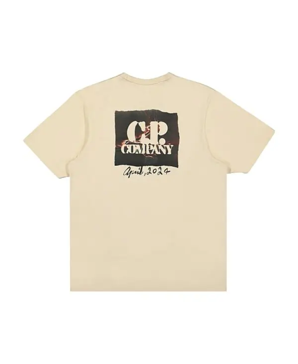 C.P. COMPANY Logo-print Cotton T-shirt - Nude