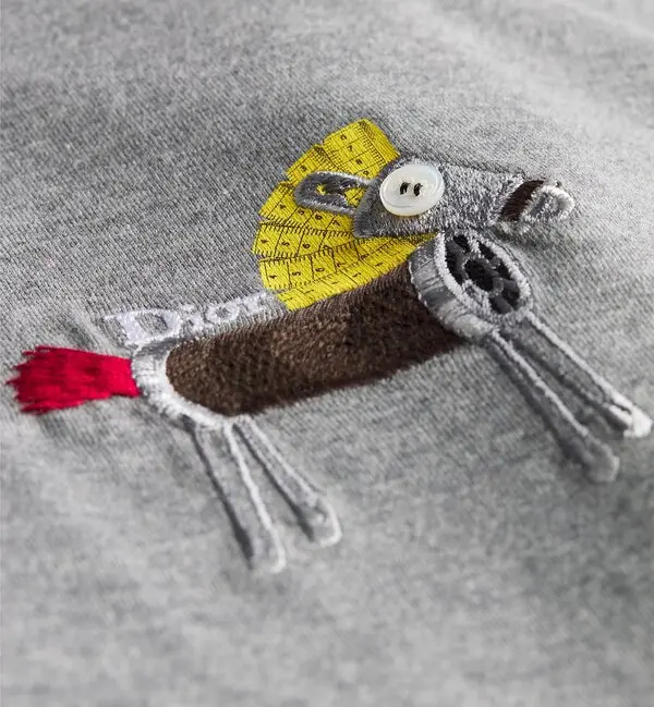 Dior T-shirt With Horse Embroidery, Relaxed Fit