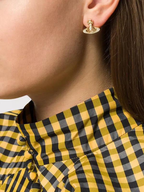 VIVIENNE WESTWOOD Orb Earrings With Crystal Embellishments