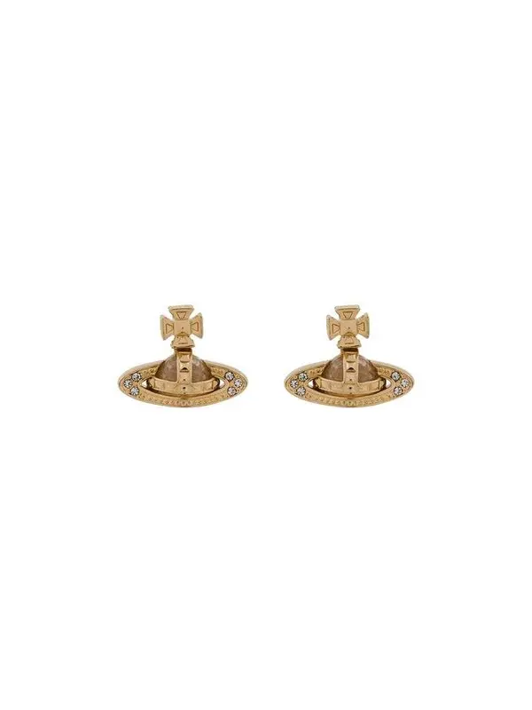 VIVIENNE WESTWOOD Orb Earrings With Crystal Embellishments