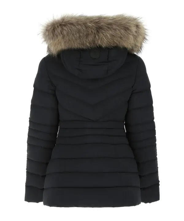 Mackage Hooded Down Jacket With Fur Trim