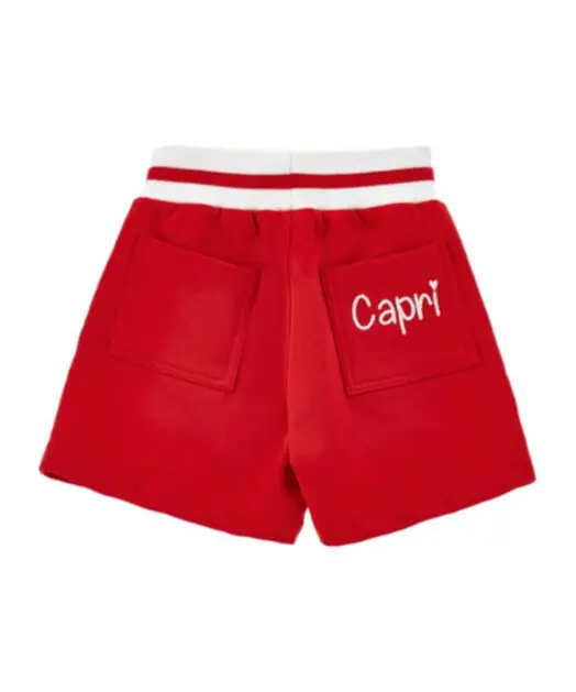 Monnalisa Elastic Waist Shorts With White Stripe Detailing