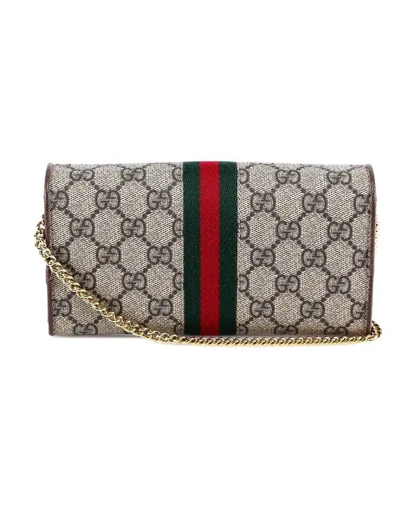 Gucci Ophidia Gg Chain Wallet - Beige/ebony
