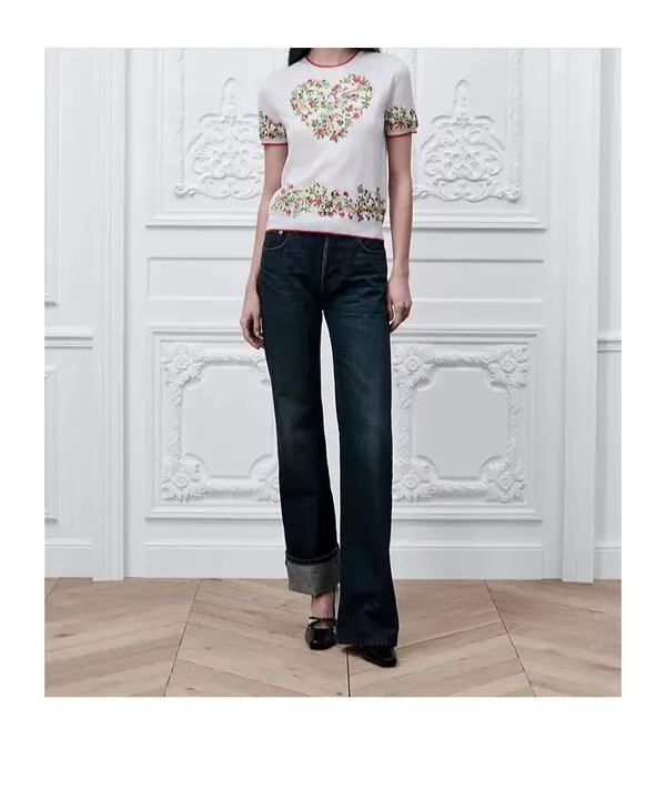 Dior Embroidered Heart Sweater