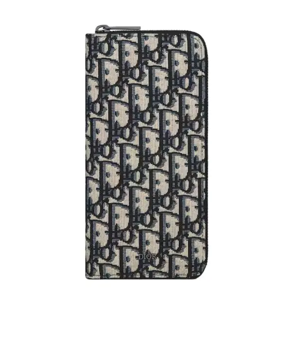 Dior Vertical Long Zipped Wallet - Black