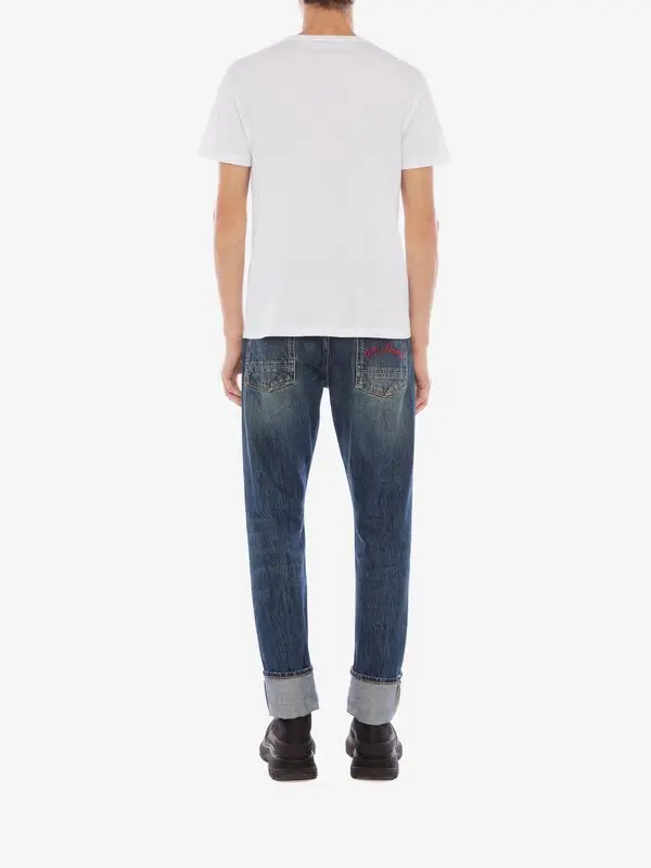 Alexander McQueen Deconstructed Floral Skull T-shirt