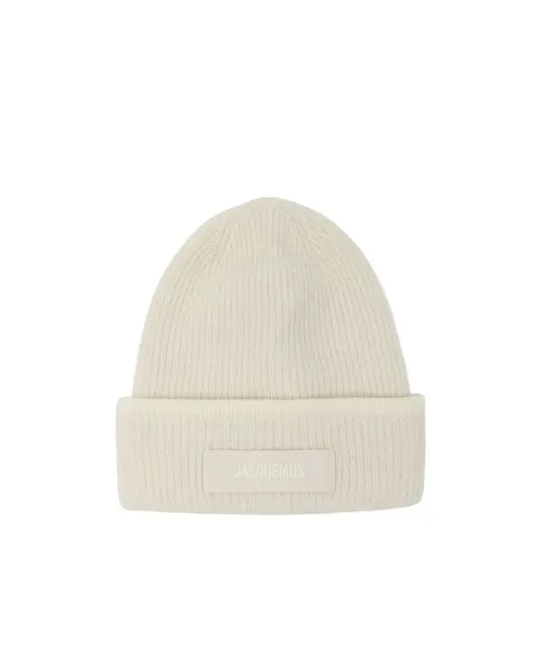 Jacquemus Ribbed Hat - White