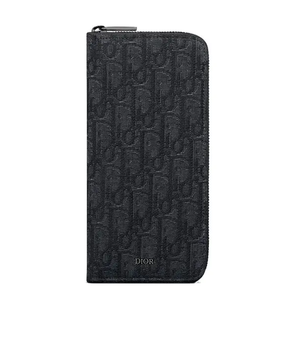 Dior Vertical Long Zipped Wallet - Black