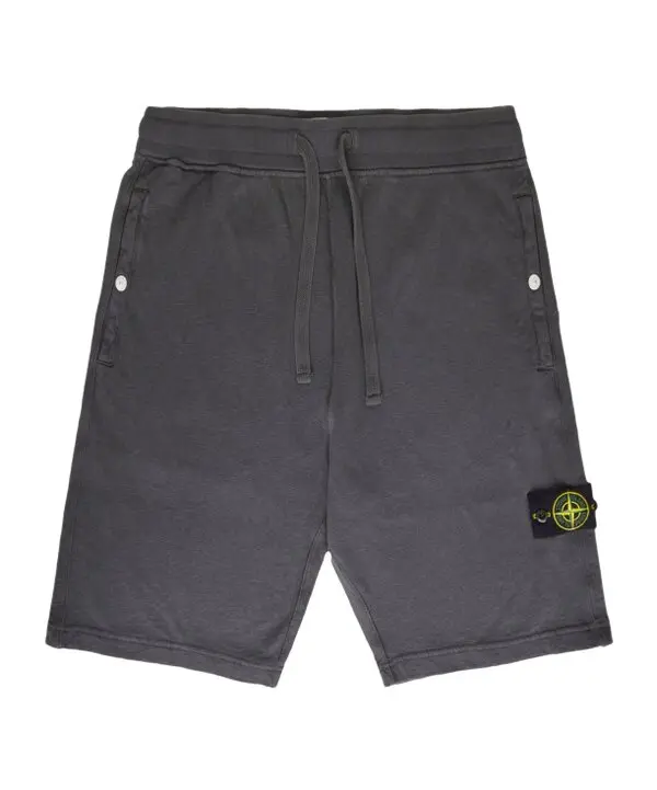 Stone Island Logo Patch Drawstring Bermuda Shorts - Leaden