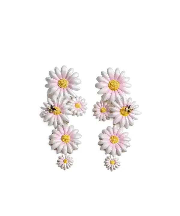 Dior Daisy Earrings - White