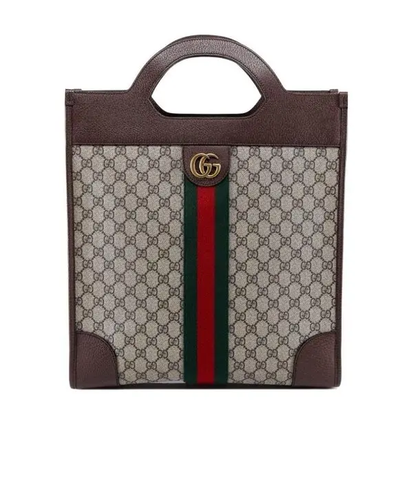 Gucci Ophidia Gg Medium Handbag - Beige/ebony