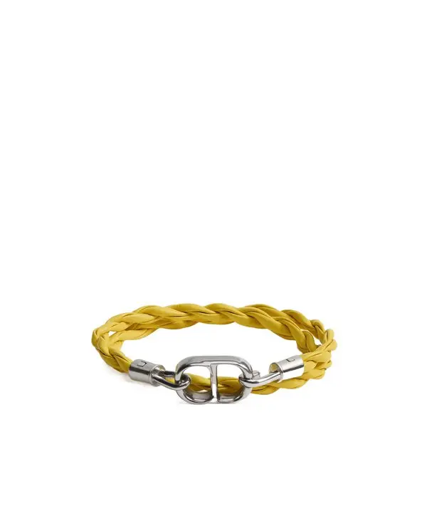 Dior Cd Icon Woven Leather Double Bracelet