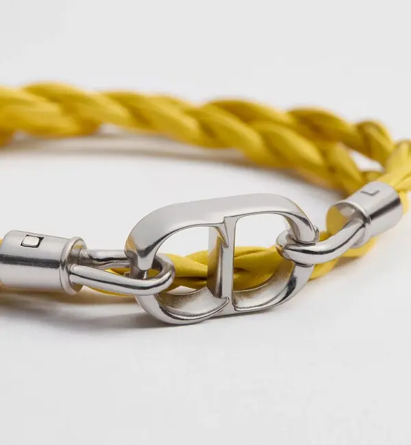Dior Cd Icon Woven Leather Double Bracelet