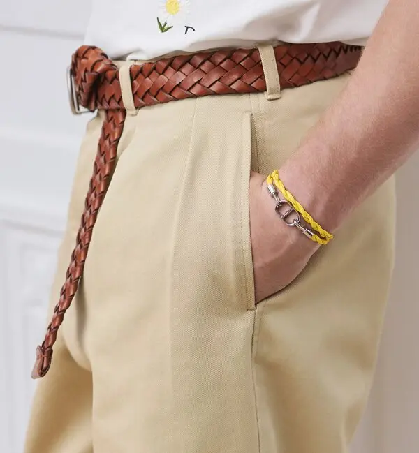 Dior Cd Icon Woven Leather Double Bracelet