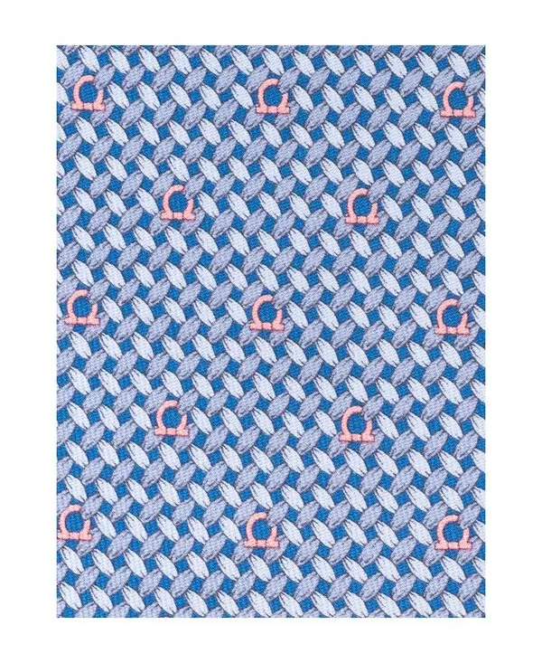 FERRAGAMO Gancini Printed Neck Tie