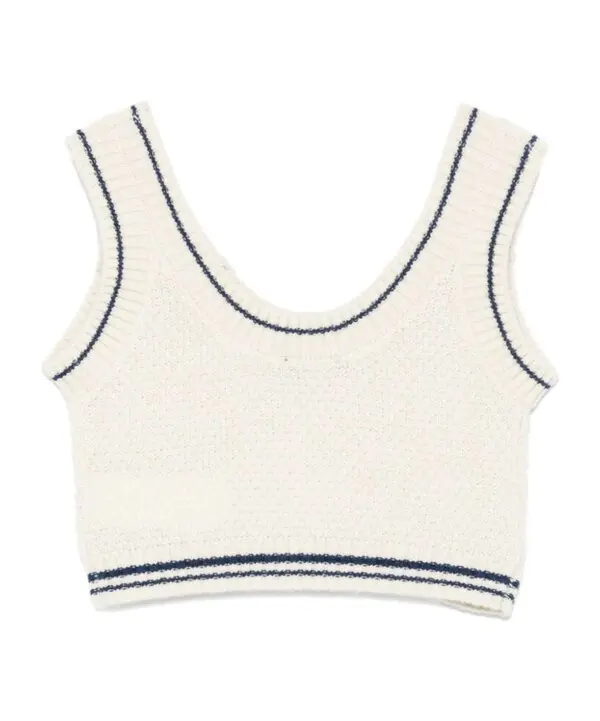 Monnalisa Fine-knit Cropped Vest