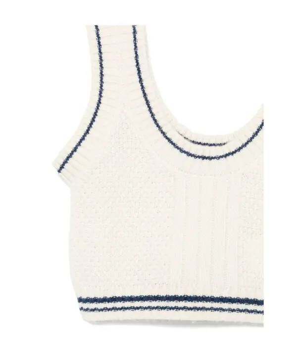 Monnalisa Fine-knit Cropped Vest