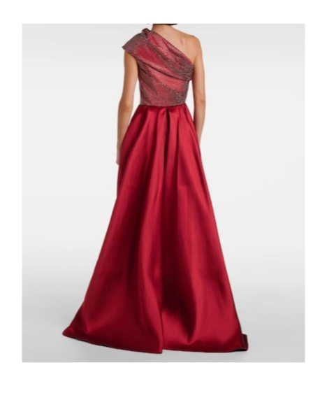 Solace Alba Embellished Draped Satin Gown