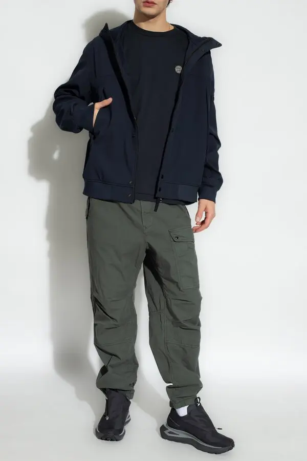 Stone Island Long-sleeved Logo Patch T-shirt