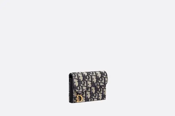 Dior Saddle Jasmine Gusset Card Holder