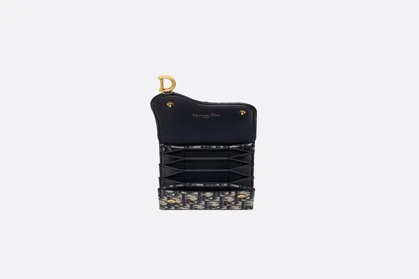 Dior Saddle Jasmine Gusset Card Holder