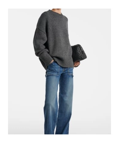 NILI LOTAN Long Sleeve Ribbed Sweater