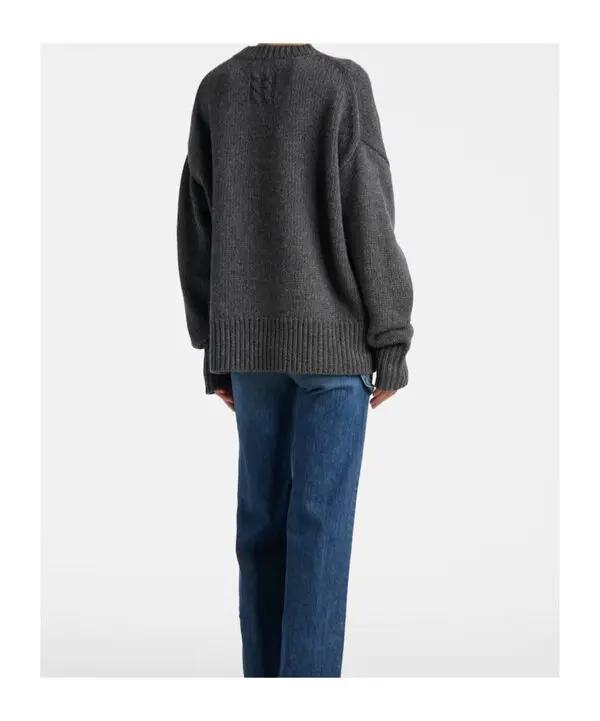 NILI LOTAN Long Sleeve Ribbed Sweater