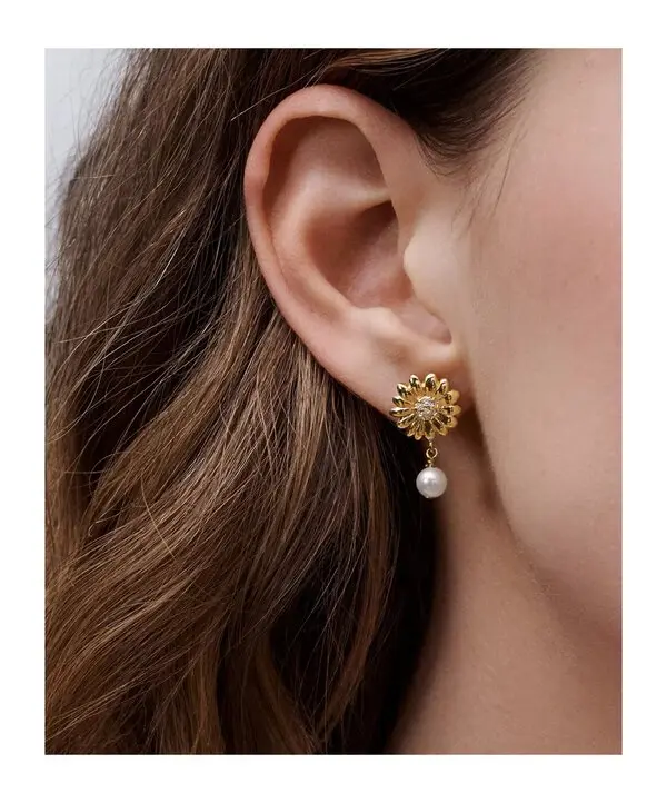 Dior Cd Multi Flowers Earrings