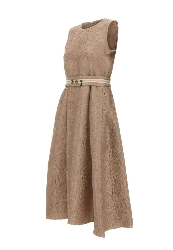 Max Mara Round Neck Sleeveless Dress