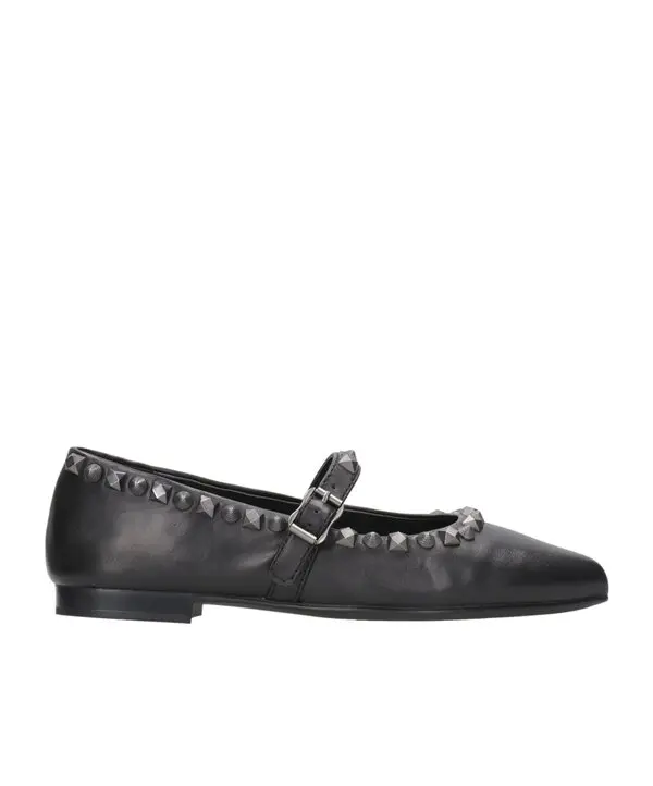 Ash Pointed Ballet Shoes - Black