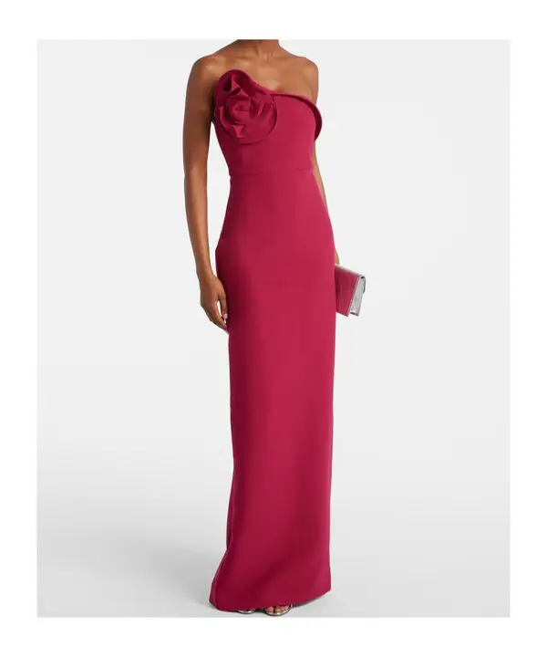 Roland Mouret One-shoulder Crêpe Maxi Dress