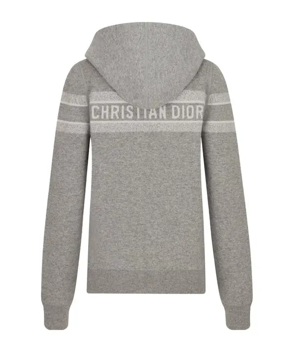 Dior Reversible Zipped Cardigan With Hood
