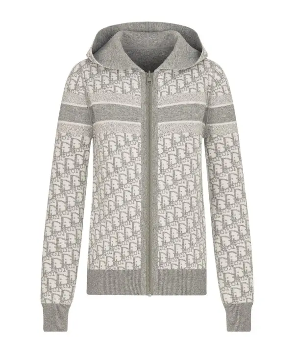 Dior Reversible Zipped Cardigan With Hood