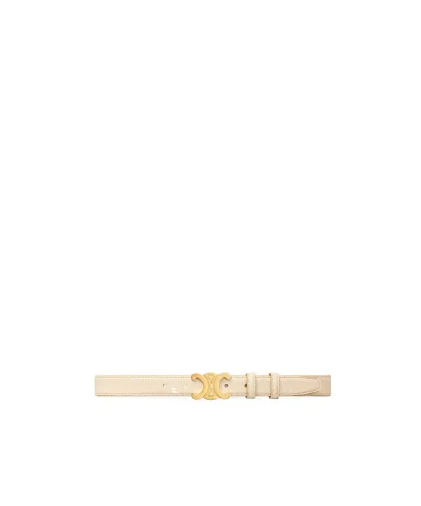 Celine Medium Triomphe Belt In Python - Cream