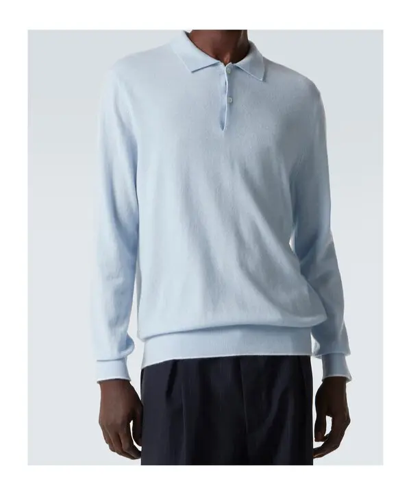 Arch4 Long-sleeved Knit Polo Shirt