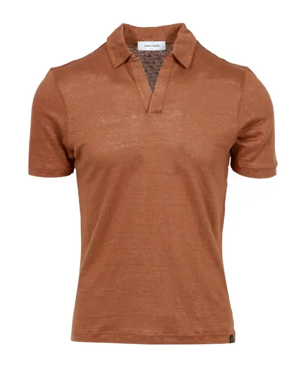 GRAN SASSO Short-sleeved Lapel T-shirt