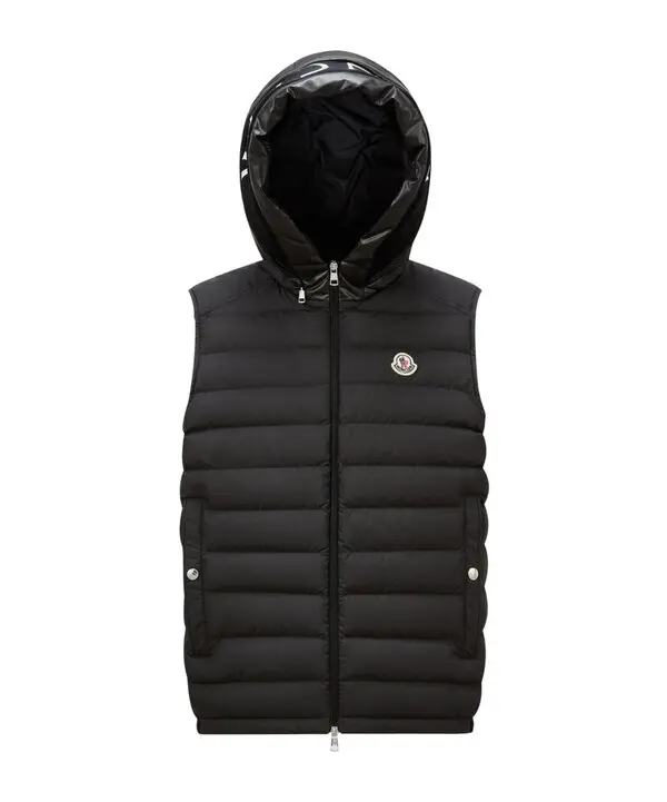 Moncler Logo Patch Zip-up Padded Vest