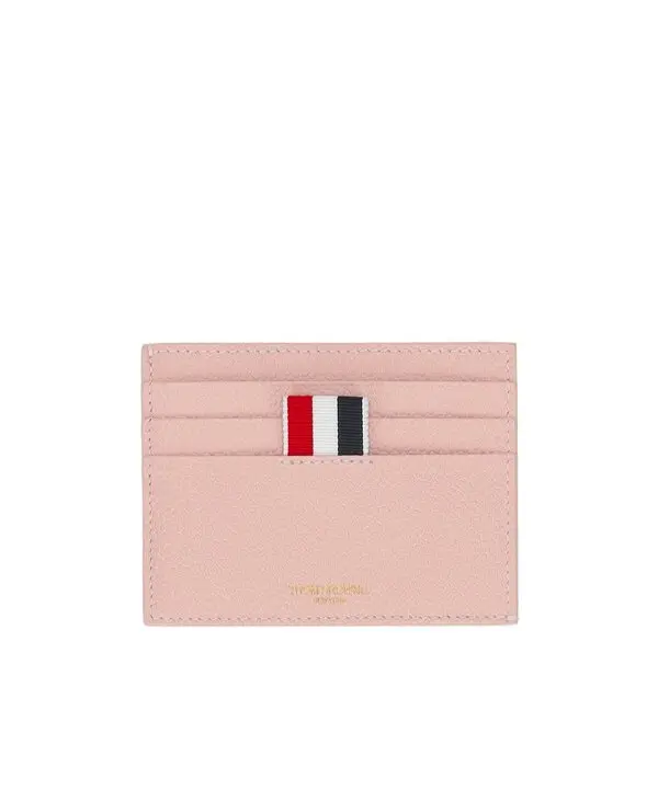 Thom Browne Pebble-grain Leather Card Holder - Pink