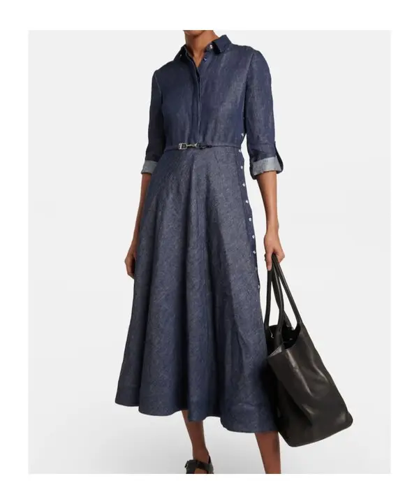 Gabriela Hearst Collared Long-sleeved Dress