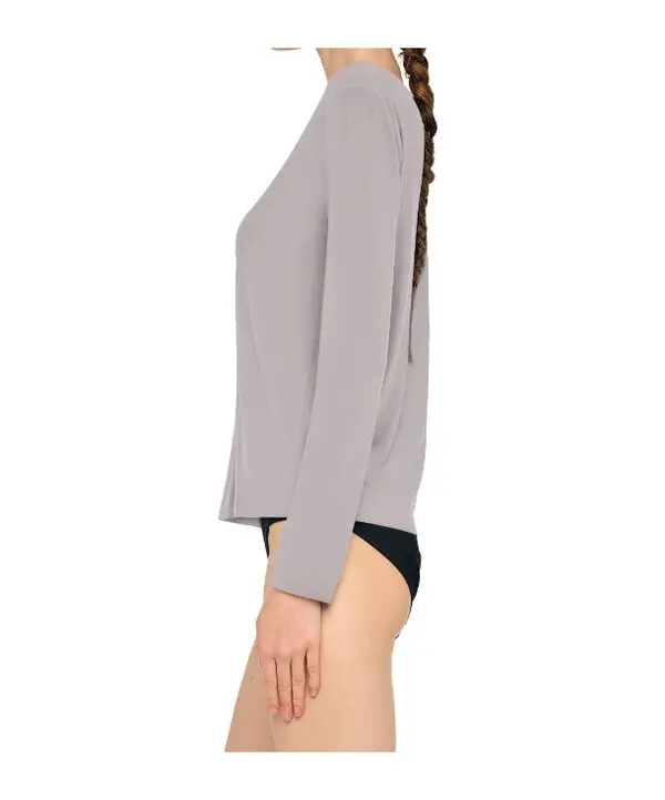 Norma Kamali Cropped Long Sleeve T-shirt