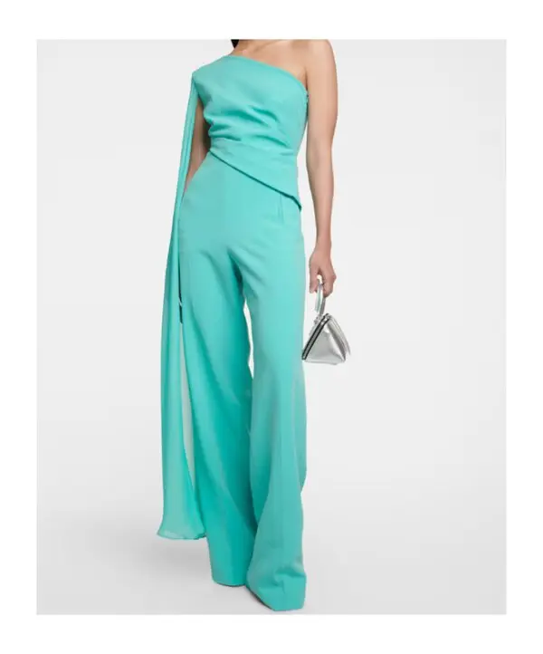 Roland Mouret Asymmetrical One-shoulder Jumpsuit With Draped Detail