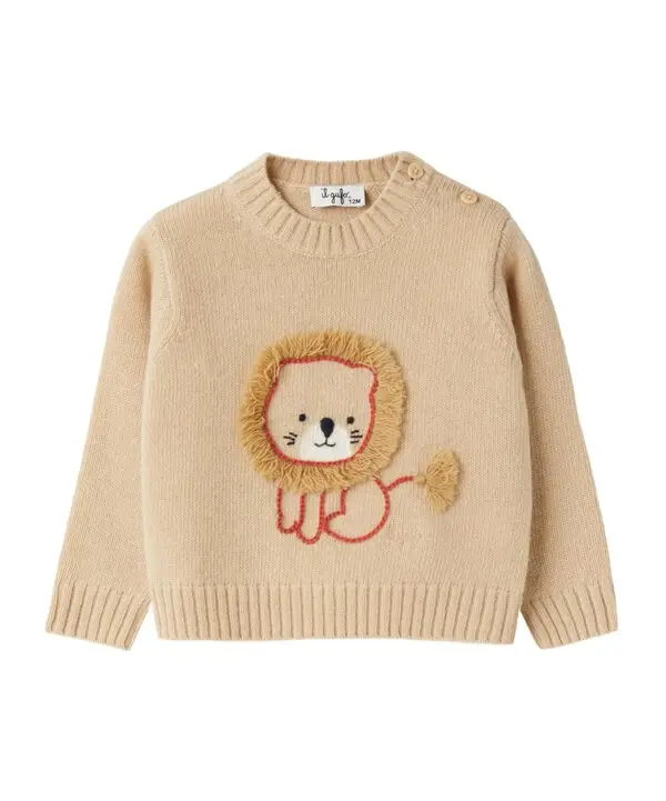 IL GUFO Lion Embroidered Jumper