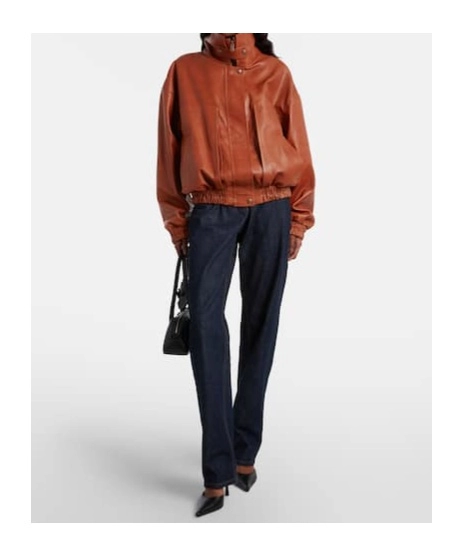 Magda Butrym Long-sleeved Leather Jacket