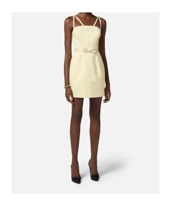 Elisabetta Franchi Floral Jacquard Dress