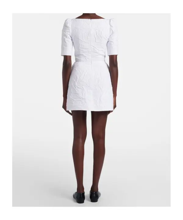 SHUSHU/TONG Bow Detail Cotton-blend Minidress