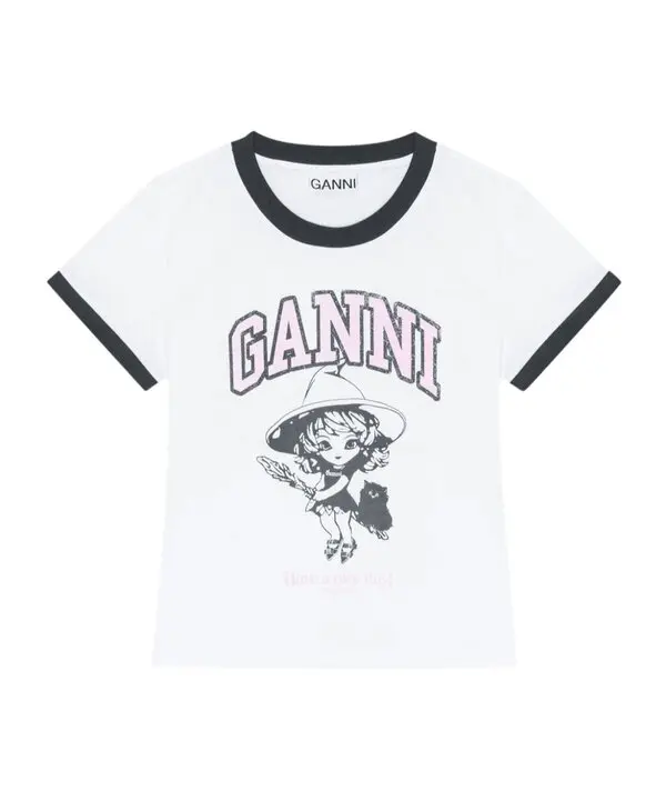 GANNI Basic Jersey Witch Small T-shirt