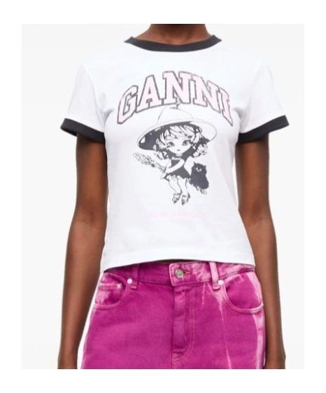 GANNI Basic Jersey Witch Small T-shirt