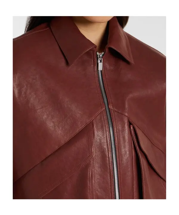 Magda Butrym Long-sleeved Leather Jacket