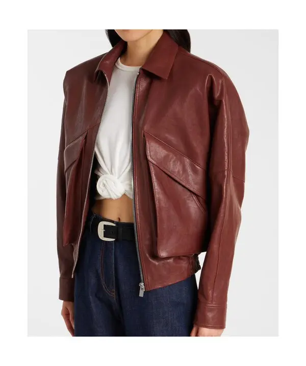 Magda Butrym Long-sleeved Leather Jacket